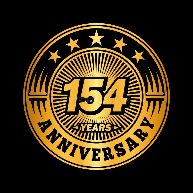 154 Years Anniversary Celebration. 154th Anniversary Logo Design ...