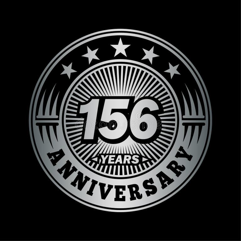 156 Years Anniversary Celebration. 156th Anniversary Logo Design ...