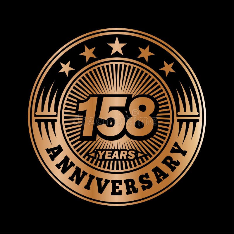 158 Years Anniversary Celebration. 158th Anniversary Logo Design ...