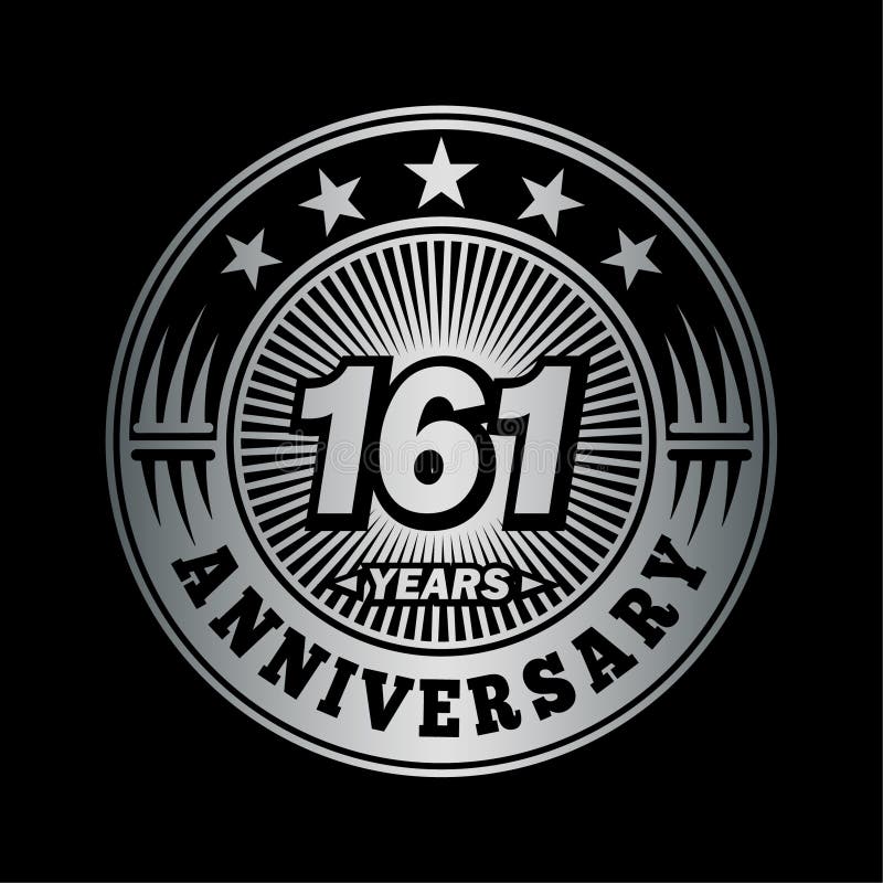 161 Years Anniversary Celebration. 161st Anniversary Logo Design ...
