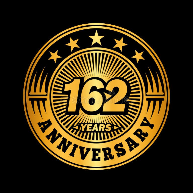 162 Years Anniversary Celebration. 162nd Anniversary Logo Design ...