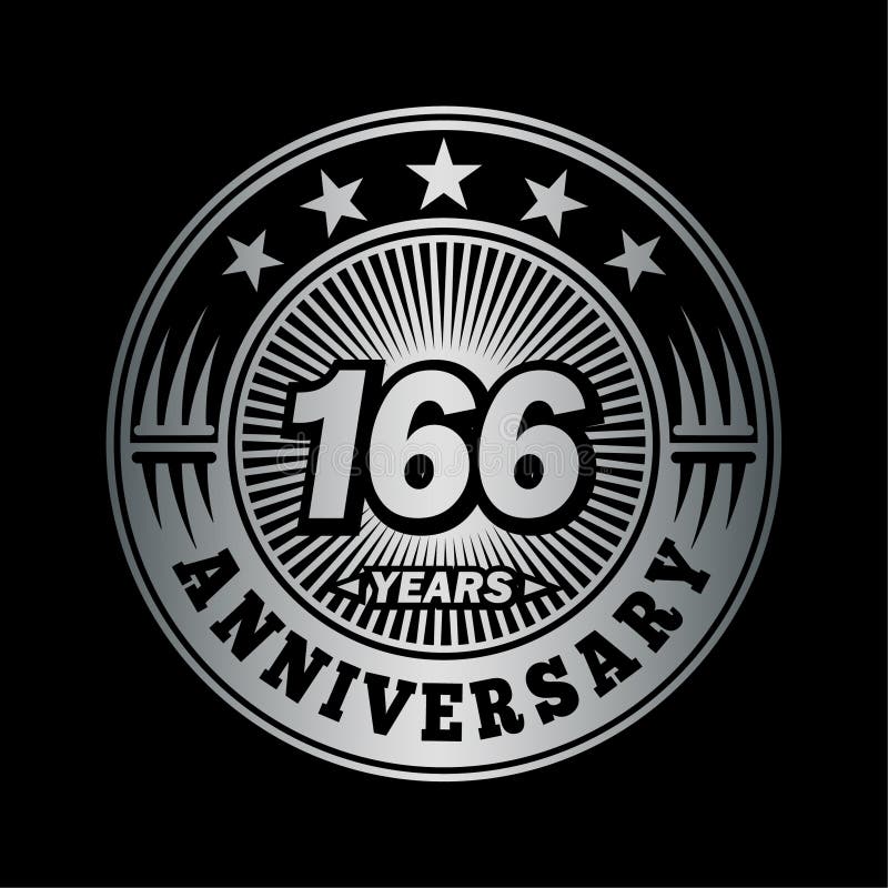 166 Years Anniversary Celebration. 166th Anniversary Logo Design ...