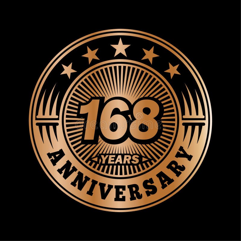 168 Years Anniversary Celebration. 168th Anniversary Logo Design ...