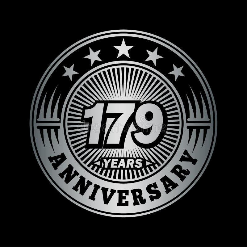 179 Years Anniversary Celebration. 179th Anniversary Logo Design ...