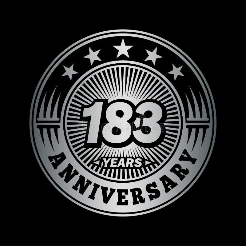 183 Years Anniversary Celebration. 183rd Anniversary Logo Design ...