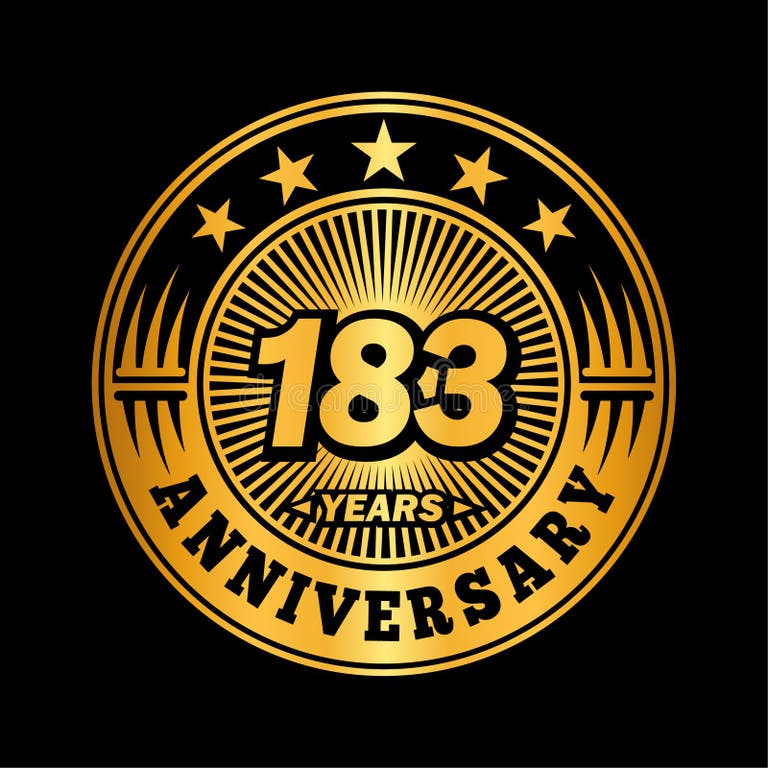 183 Years Anniversary Celebration. 183rd Anniversary Logo Design ...