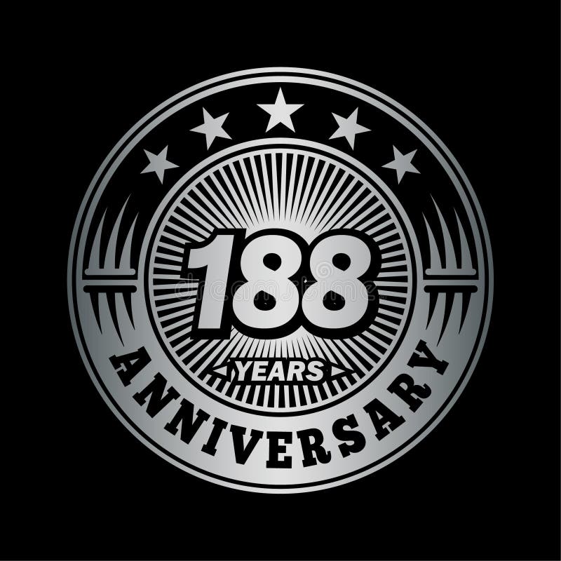 188 Years Anniversary Celebration. 188th Anniversary Logo Design ...