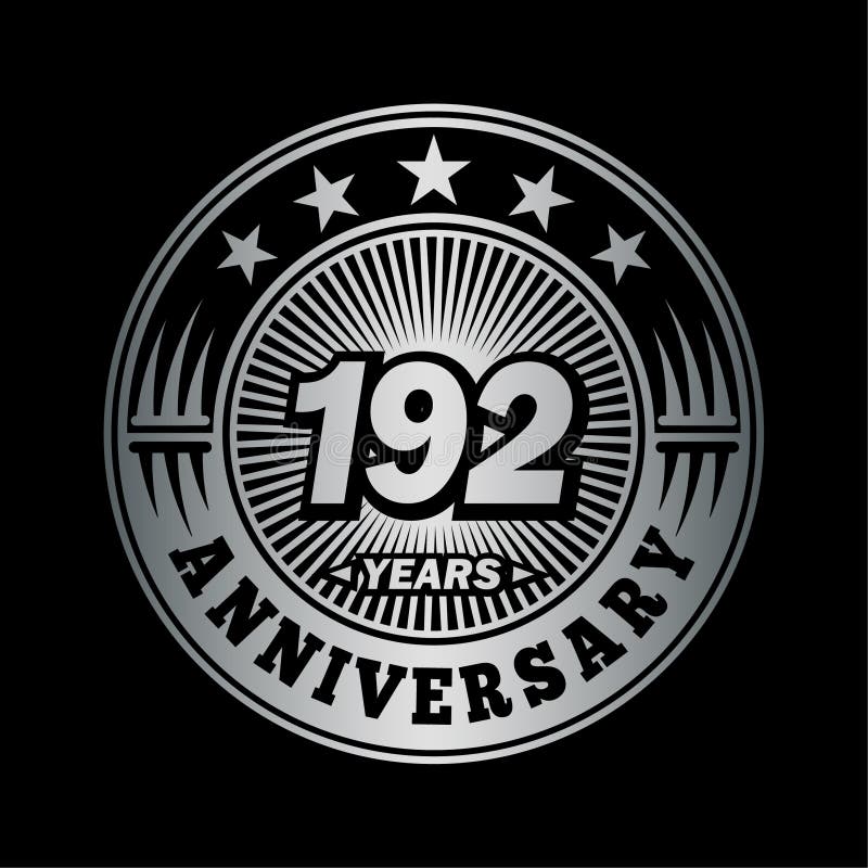 192 Years Anniversary Celebration. 192nd Anniversary Logo Design ...