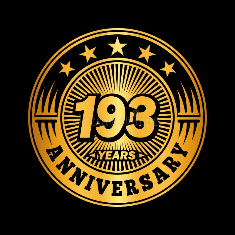 193 Years Anniversary Celebration. 193rd Anniversary Logo Design ...