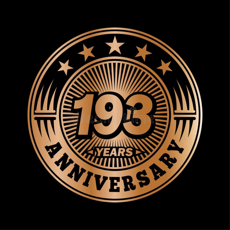 193 Years Anniversary Celebration. 193rd Anniversary Logo Design ...