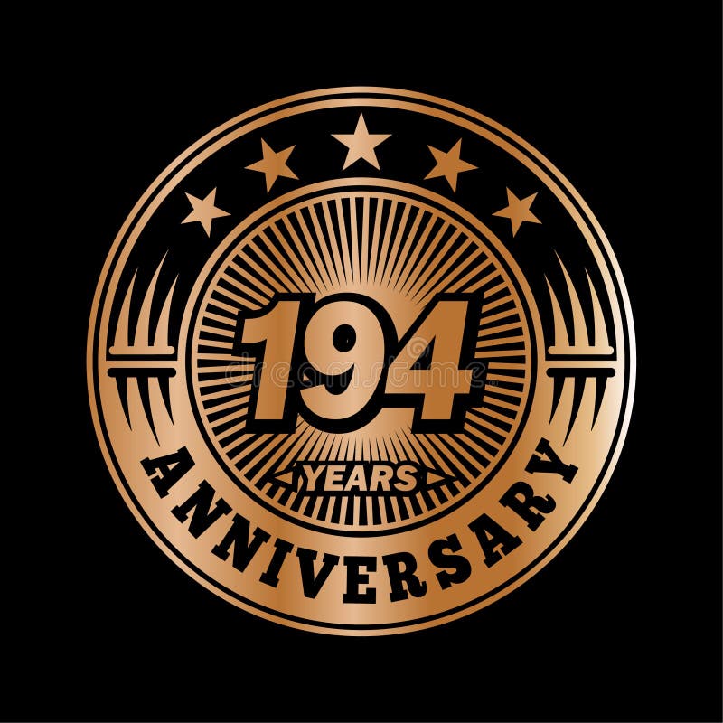 194 Years Anniversary Celebration. 194th Anniversary Logo Design ...