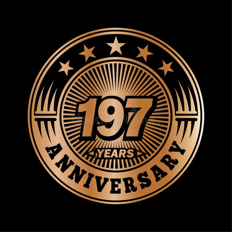 197 Years Anniversary Celebration. 197th Anniversary Logo Design ...
