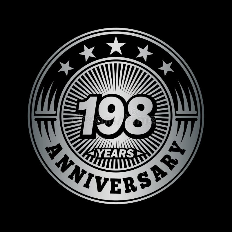 198 Years Anniversary Celebration. 198th Anniversary Logo Design ...
