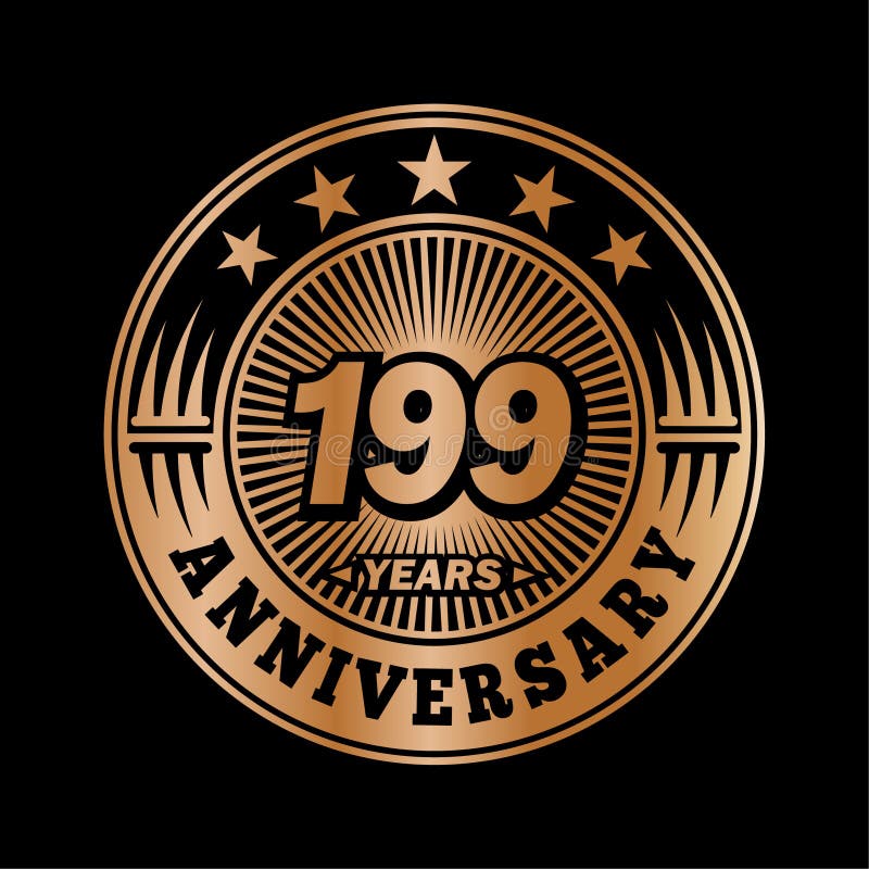 199 Years Anniversary Celebration. 199th Anniversary Logo Design ...