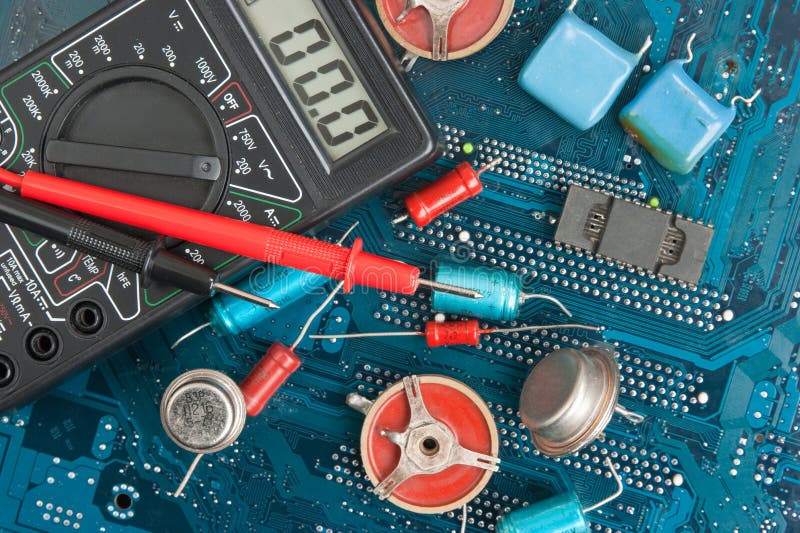 Vecchi Componenti Elettronici Immagine Stock - Immagine di diagramma ...