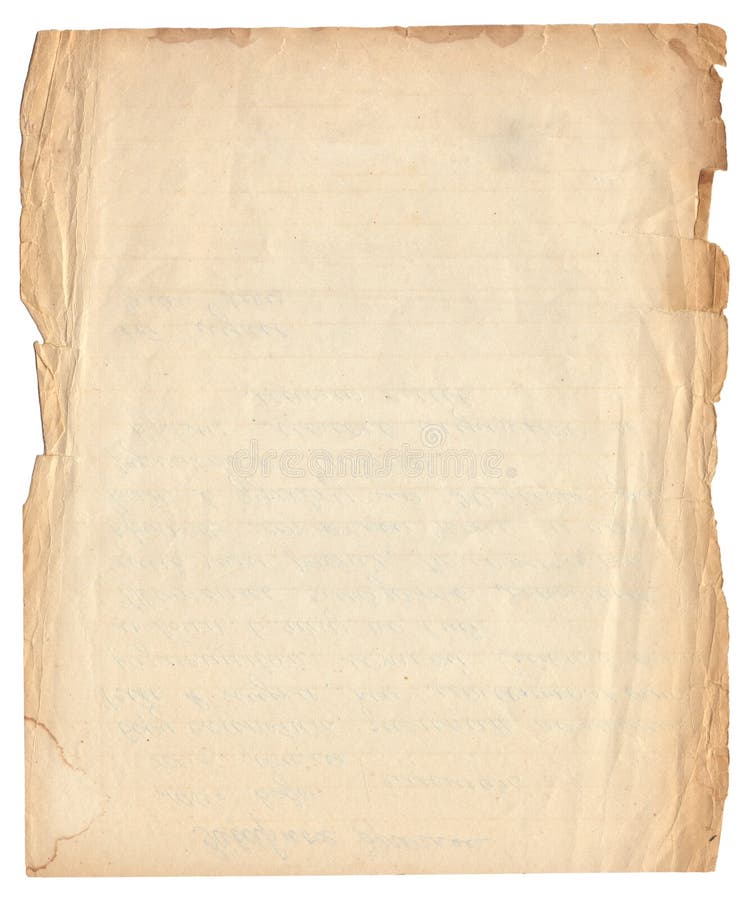 Vecchia Carta Grezza Vintage Con Graffi E Macchie Isolate Illustrazione ...