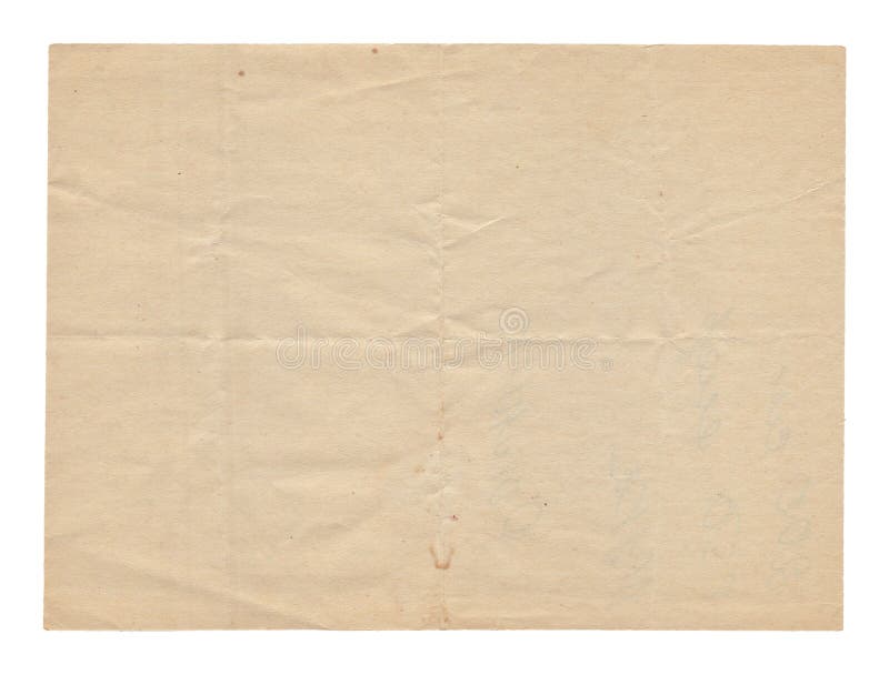 Vecchia Carta Grezza Vintage Con Graffi E Macchie Isolate Fotografia ...
