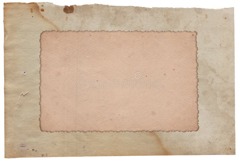 Vecchia Carta Grezza Vintage Con Graffi E Macchie Isolate Fotografia ...
