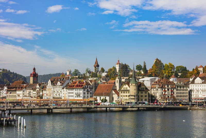 Vecchia Città Della Città Di Lucerna, Svizzera Immagine Editoriale ...