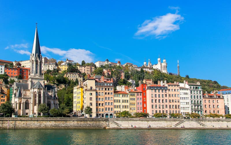 Vecchia città di Lione fotografia stock. Immagine di architettura ...