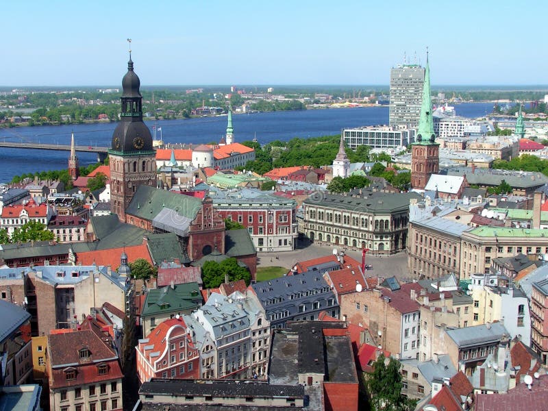 Riga, Lettonia, Città Vecchia Fotografia Stock - Immagine di baltico ...