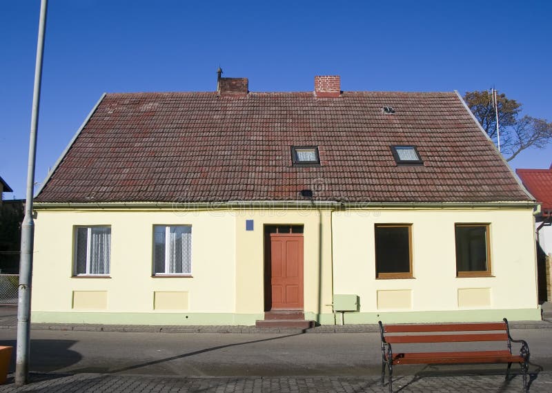 Vecchia Facciata Della Casa, Polonia. Immagine Stock - Immagine di ...