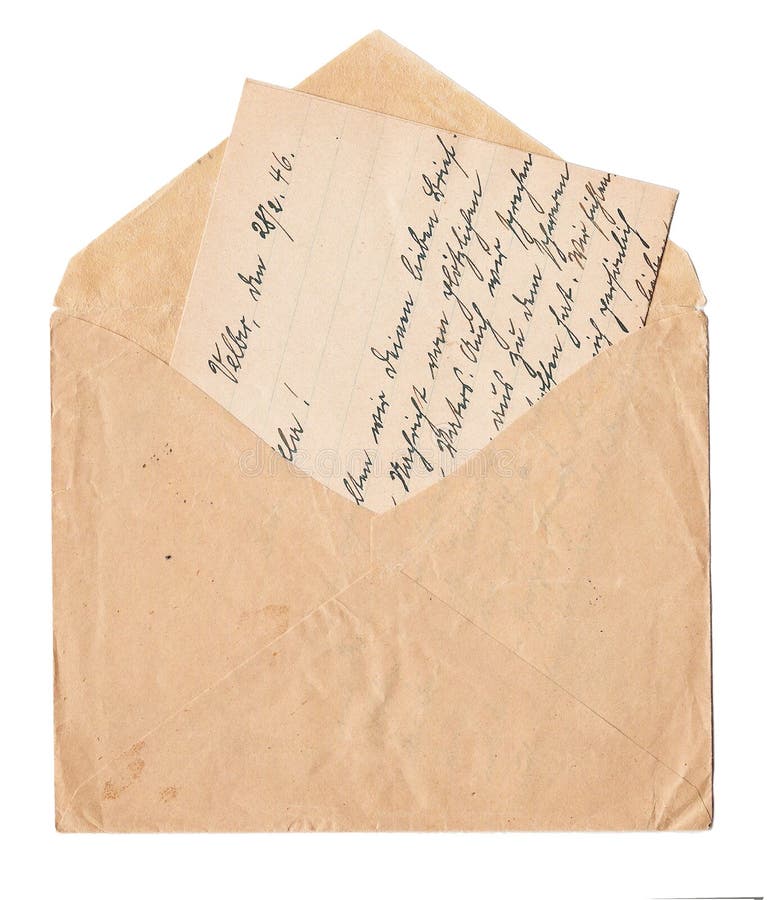 Vecchia Lettera Scritta A Mano - Posta, Scrittura Tedesca Immagine ...