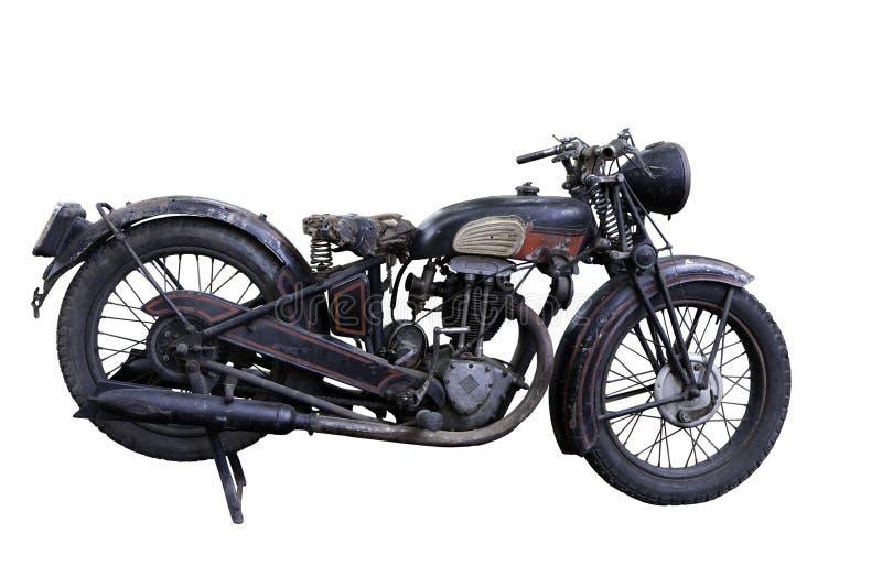 Vecchia motocicletta immagine stock. Immagine di metallo - 8795827