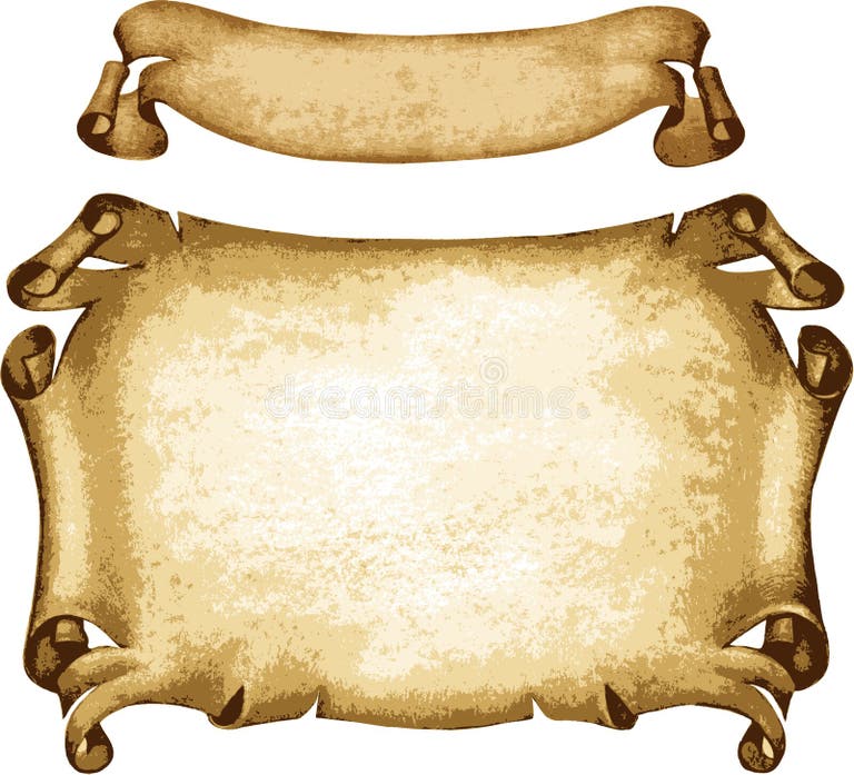 Vecchi pergamene illustrazione vettoriale. Illustrazione di sfondo ...