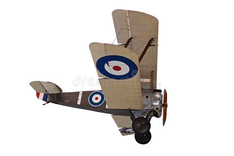 Vecchio Biplano Dell'elica Isolato Su Bianco Fotografia Stock ...