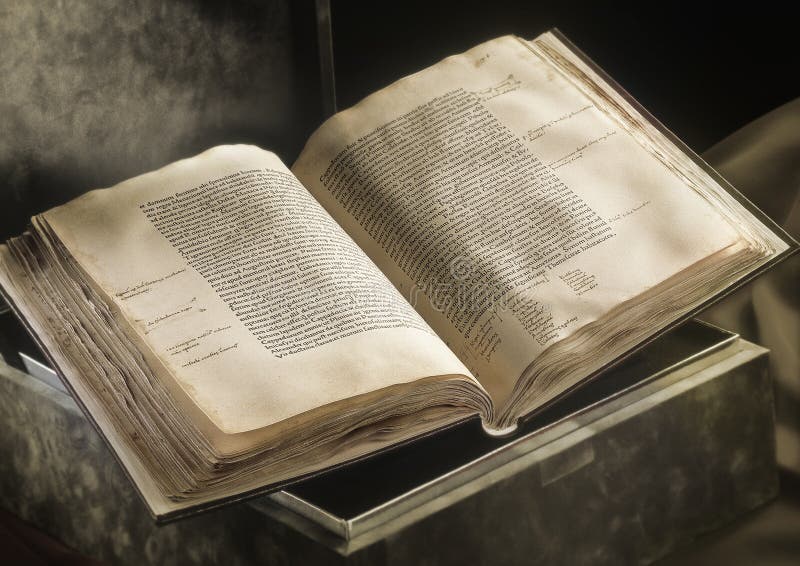 Libro antico aperto fotografia stock. Immagine di lettere - 59444036