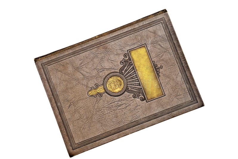 Vecchio Libro Rilegato Di Cuoio Fotografia Stock - Immagine di ...