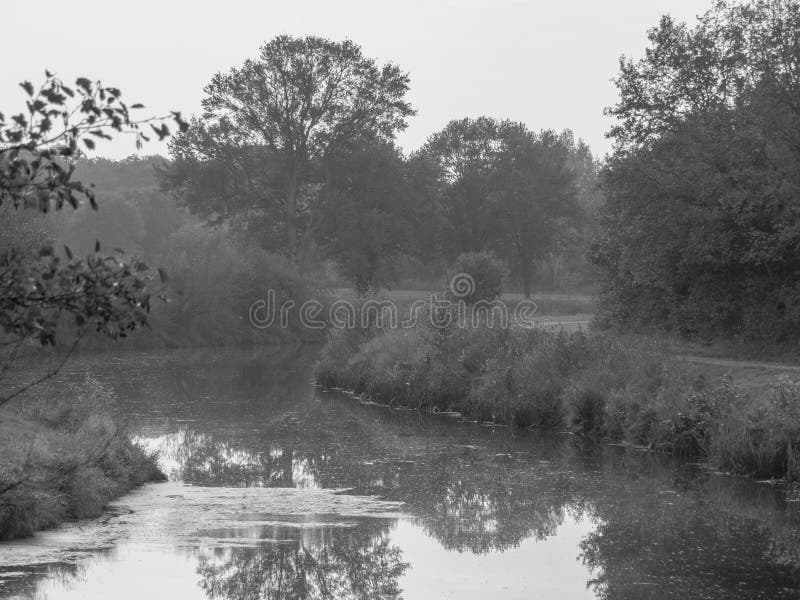 The Vechte River and the City of Emlichheim Stock Photo - Image of ...