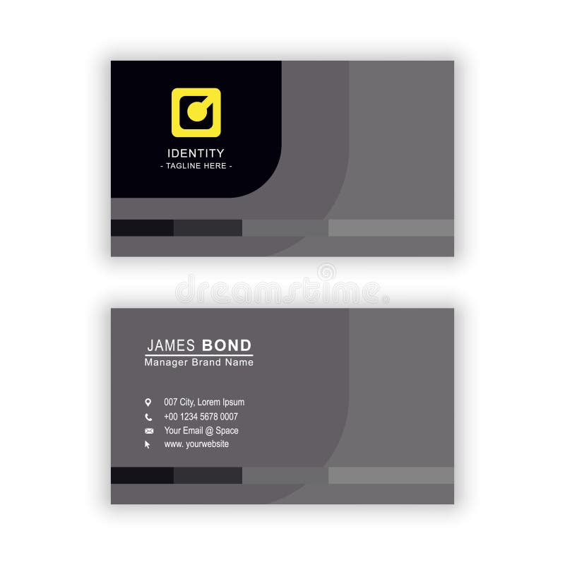 Vecteur Complet De Conception De Carte De Nom Illustration de Vecteur ...