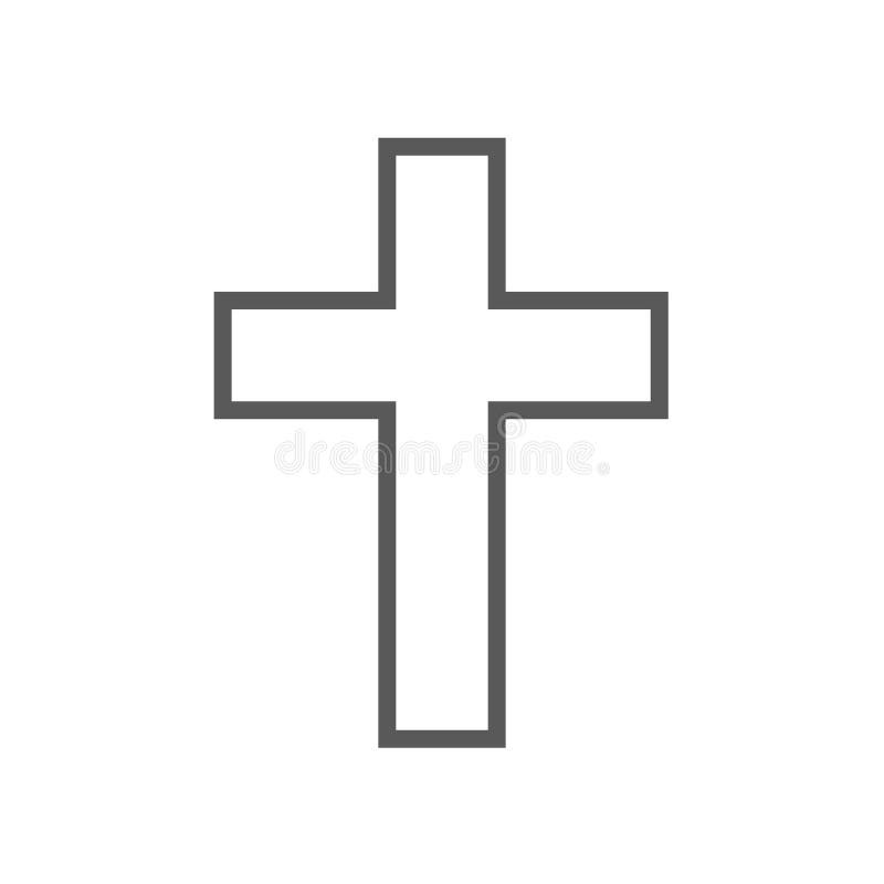 Vecteur Croisé Catholique D'icône Simple Illustration de Vecteur ...