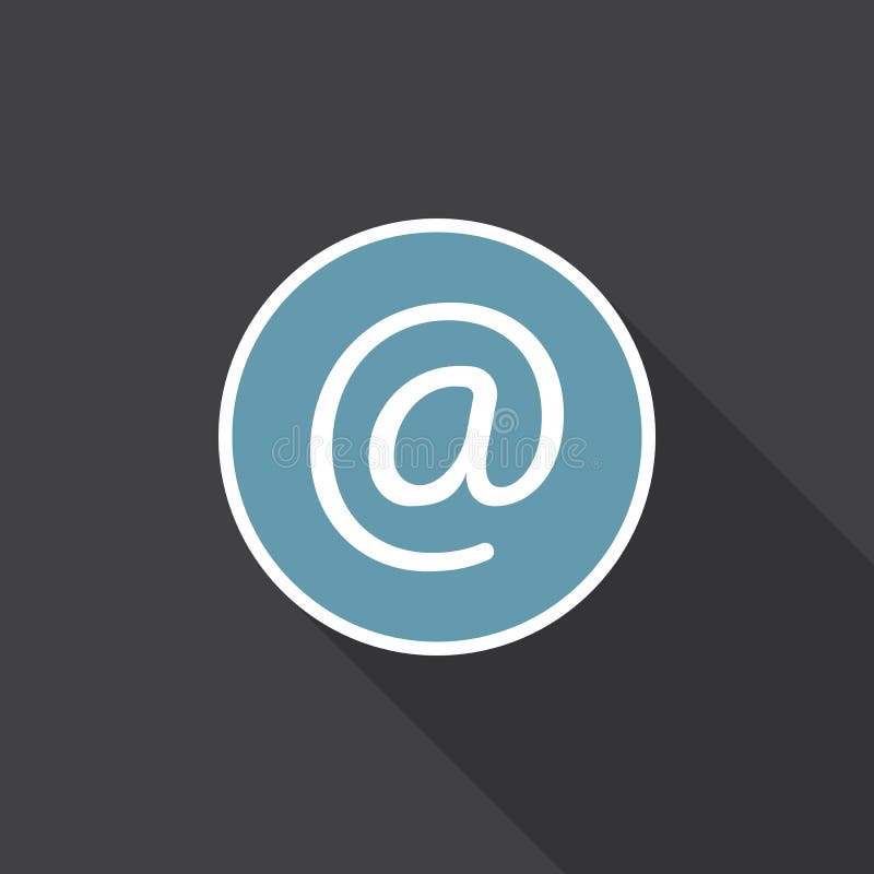 Vecteur D'icône D'email D'isolement Sur Le Noir Illustration de Vecteur ...