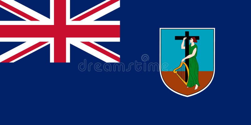 Vecteur D'illustration Du Drapeau Montserrat. Vecteur Indicateur ...