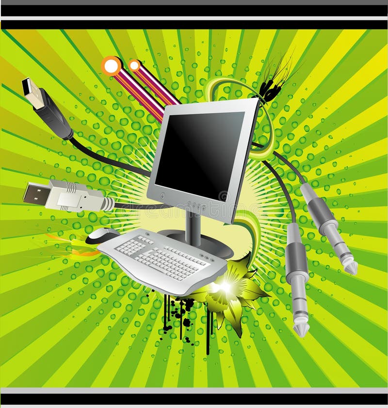 Vecteur d'ordinateur illustration de vecteur. Illustration du fond ...