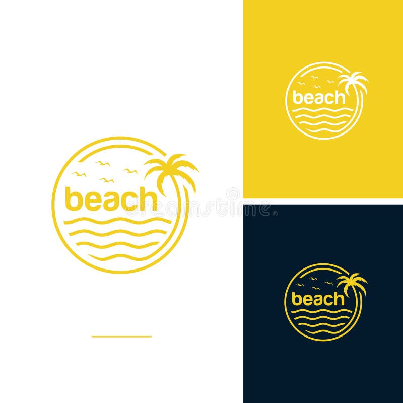Vecteur De Conception Du Logo De Plage Illustration de Vecteur ...