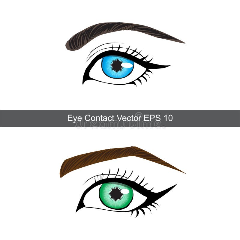 Vecteur de contact visuel illustration de vecteur. Illustration du noir ...