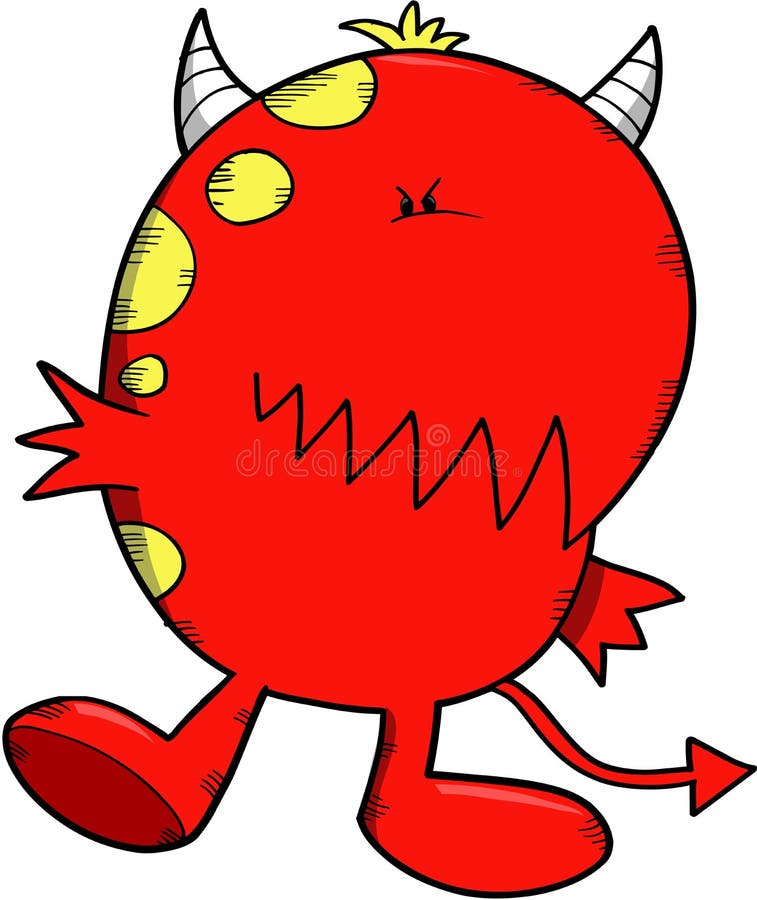 Vecteur De Diable De Monstre Illustration de Vecteur - Illustration du ...