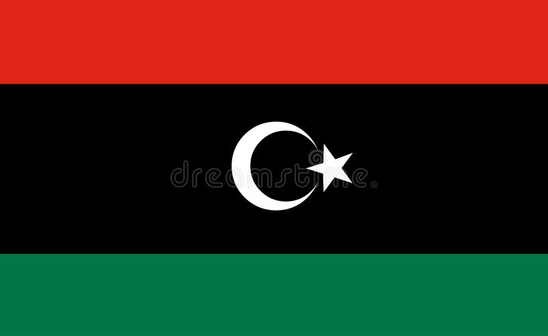 Vecteur De Drapeau De La Libye Illustration De Drapeau De La Libye ...