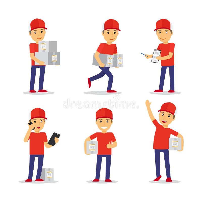 Vecteur de livreur illustration de vecteur. Illustration du affaires ...