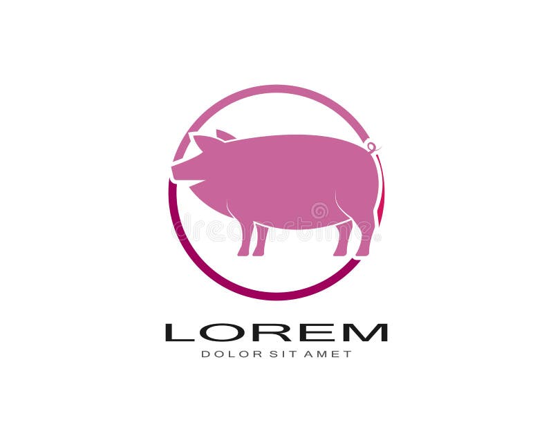 Vecteur de logo de porc illustration stock. Illustration du affaires ...