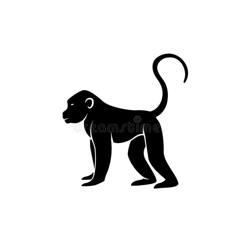 Silhouette De Singe Stock Illustrations, Vecteurs, & Clipart – (6,032 ...