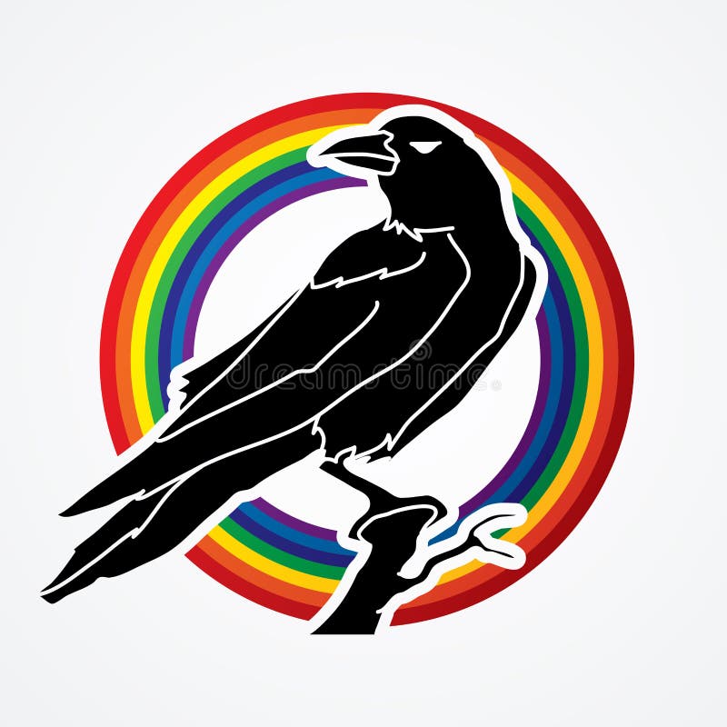 Vecteur Graphique Debout De Corneille Illustration de Vecteur ...