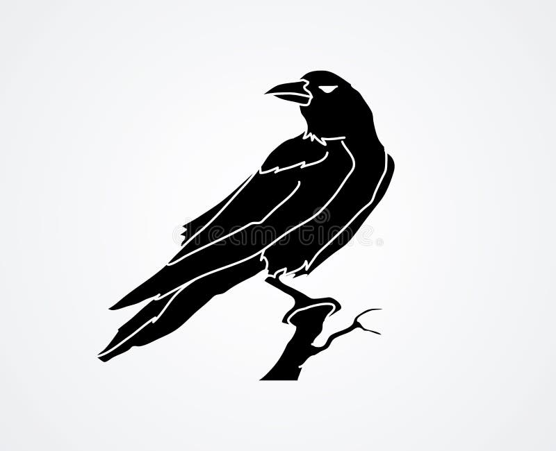 Vecteur Graphique Debout De Corneille Illustration de Vecteur ...