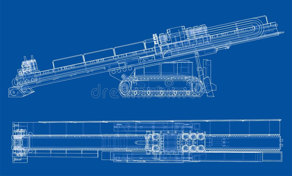 Machine De Forage Directionnel Horizontal Vecteur Illustration de Vecteur - Illustration du ...