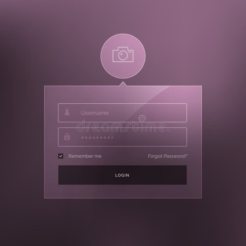 Vecteur Minimal De Calibre De Forme De Login Illustration de Vecteur ...