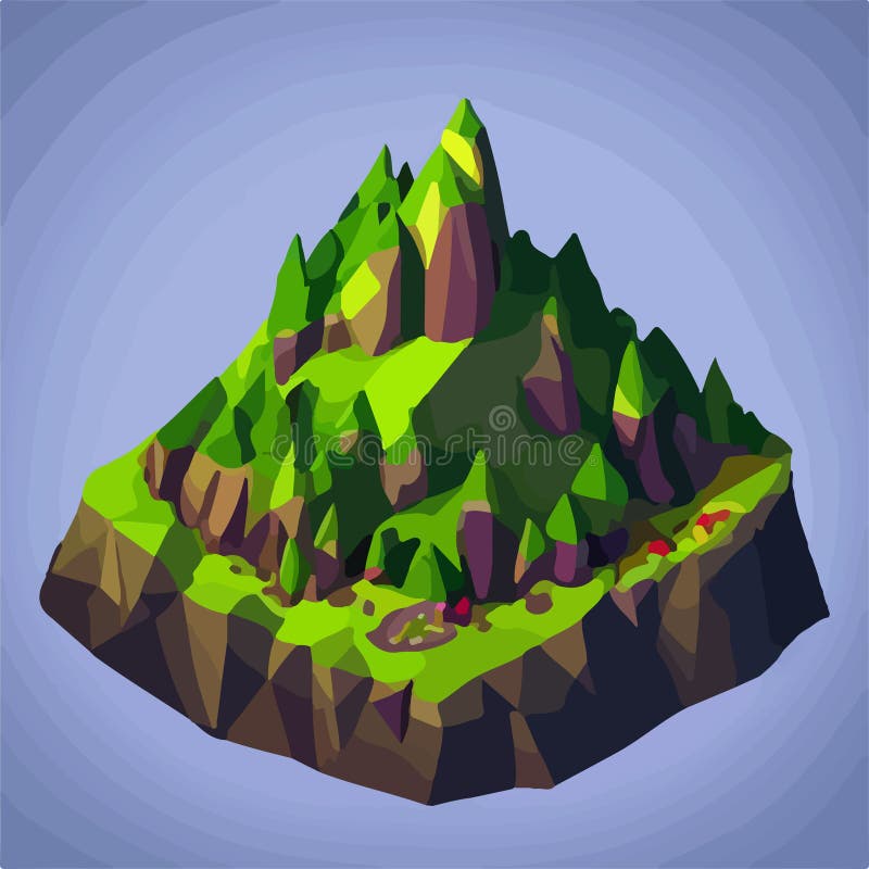 Vecteur Paysage De Bas Polymontagnes Illustration de Vecteur ...